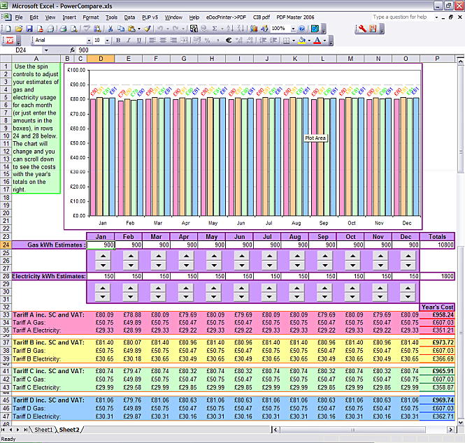 Ex Power Spreadsheets For Gas And Electricity Ex Power Spreadsheets For Gas And Electricity
